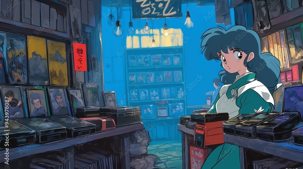 VHS Rental Experience, A nostalgic video rental store filled with rows ...