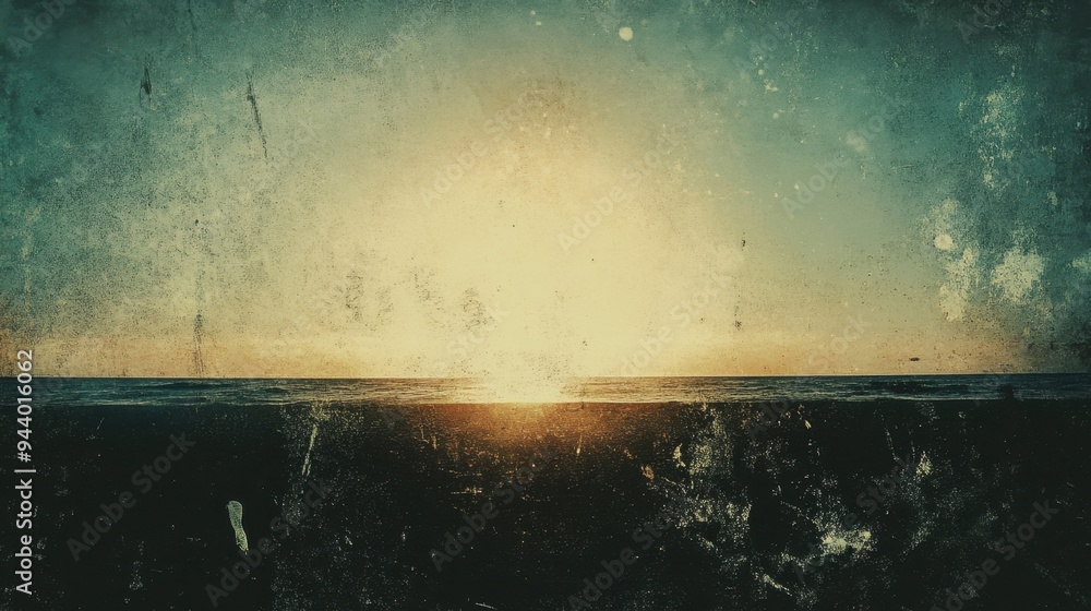 Vintage distressed photo effect with light leaks, grainy textures, and ...