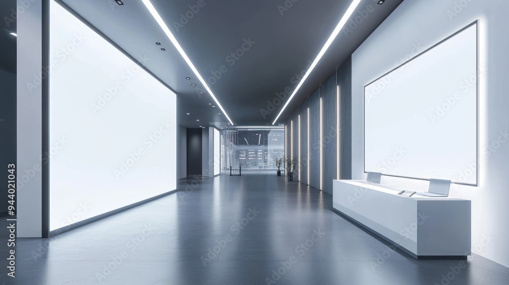 Exhibition stand for mockup and Corporate identity,Display design.Empty ...