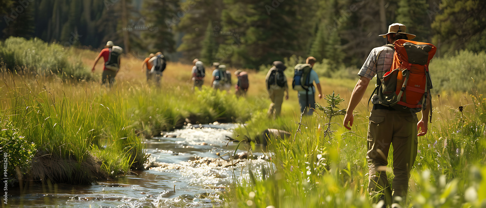 Wildlife Biologist Leading Field Research Expedition in National Park ...