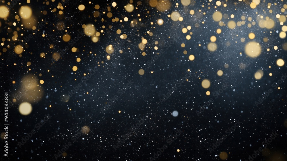 Elegant grey christmas card background texture with gold glitter and ...