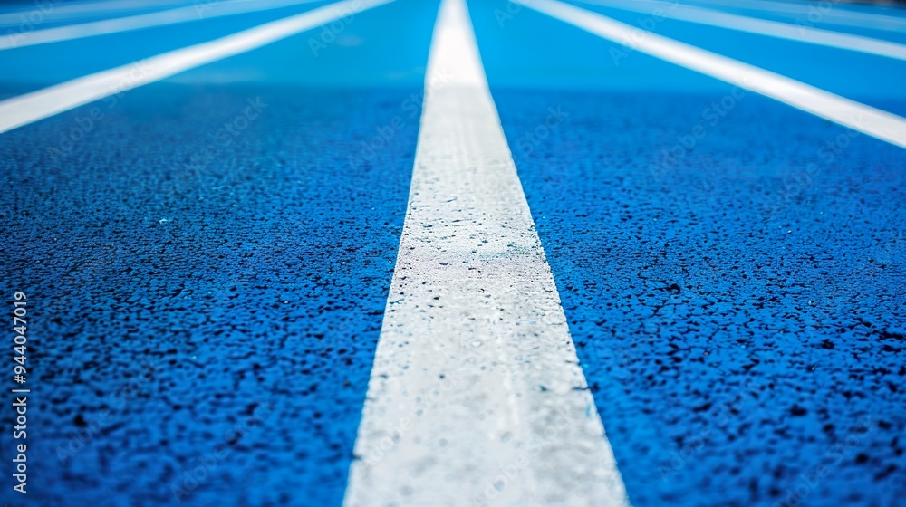 Lane Markings: A detailed image focusing on the crisp white lane ...