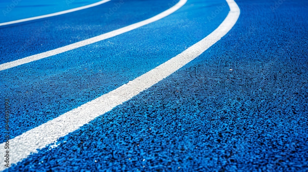 Lane Markings: A detailed image focusing on the crisp white lane ...