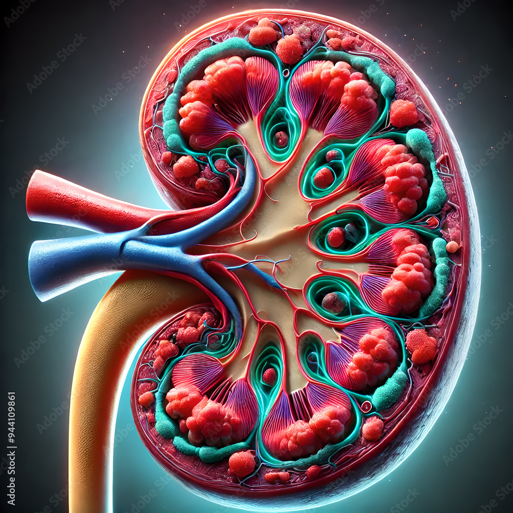 Human kidney with acute glomerulonephritis, showing inflammation ...