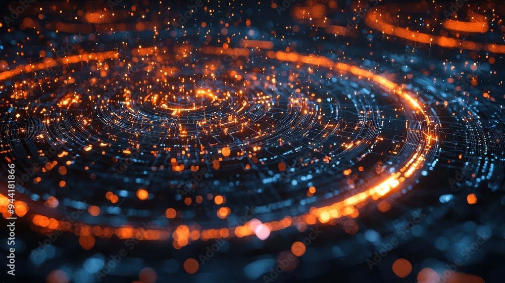 A feedback loop visualization with arrows and paths connecting various ...