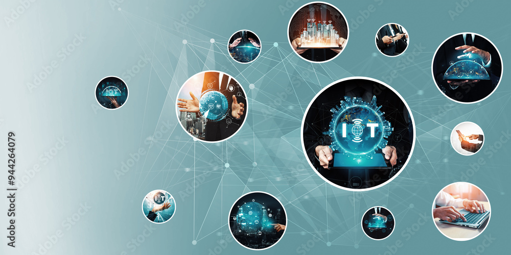 Communication technology , smart connection IOT and people network ...