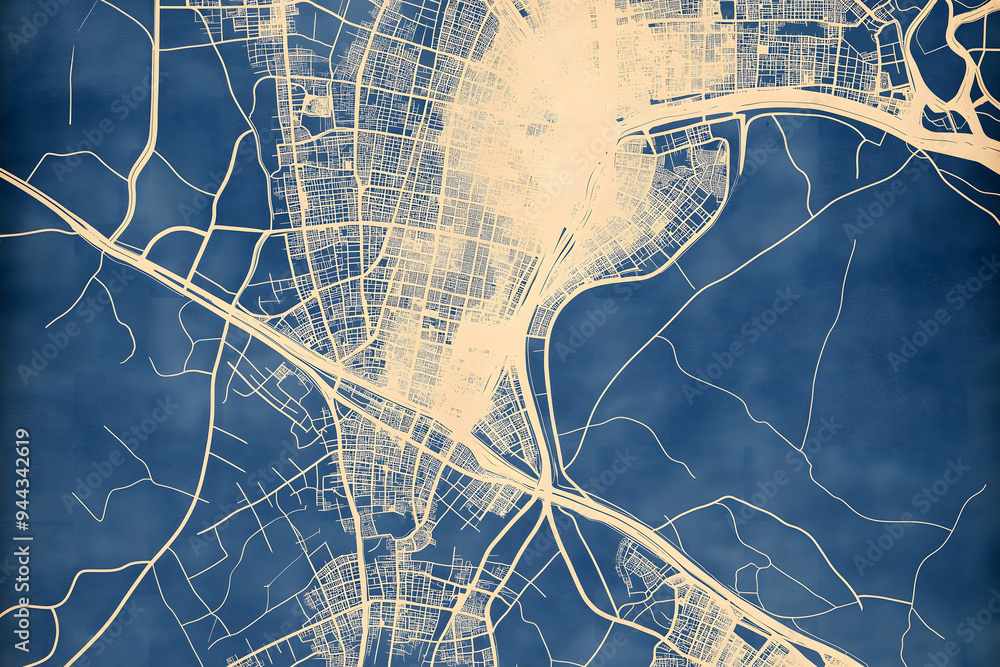 Retro US City Map Vintage Street Map, map of the map of the united ...