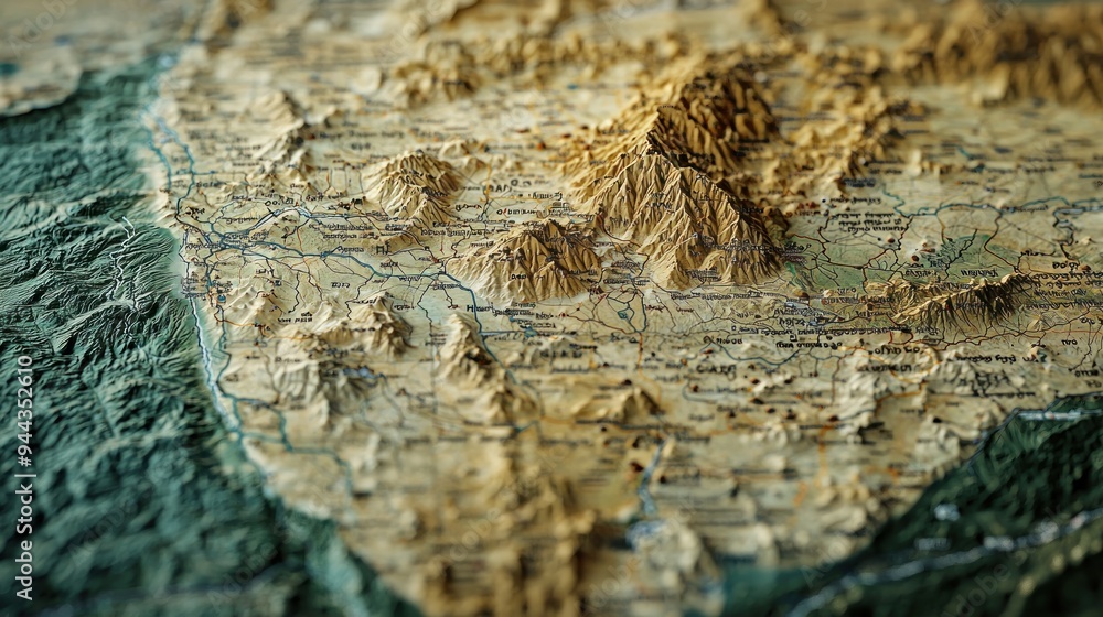 Pakistan Map, real Map of Pakistan 3d illustration Stock Illustration ...