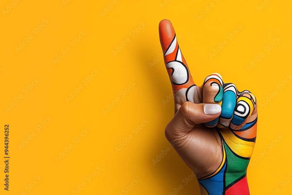 Sign languages as a symbol of empowerment, illustrated with bold ...