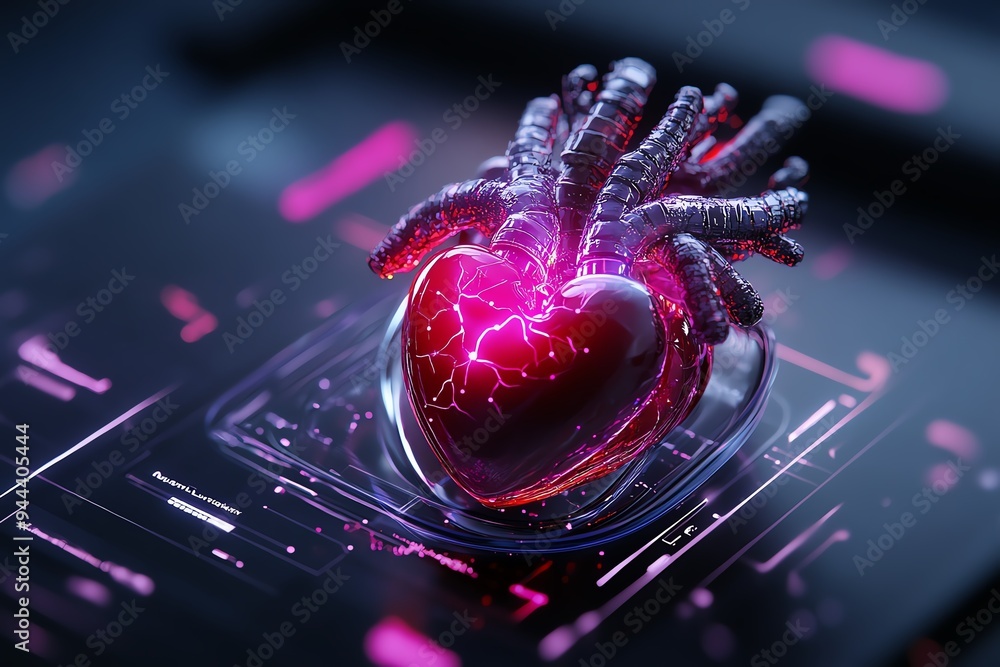 World Heart Day and advancements in AI for heart health, depicted in an ...