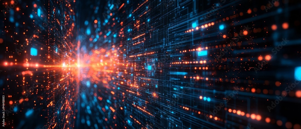 An Abstract Visualization Of A Secure Network Where Multifactor Authentication And Firewalls