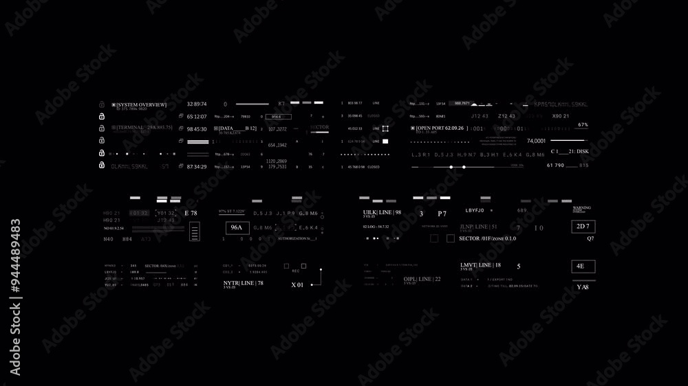 HUD data technology text UI digital infographic elements. PNG alpha. HUD 2GFX Technology Sci Fi ...