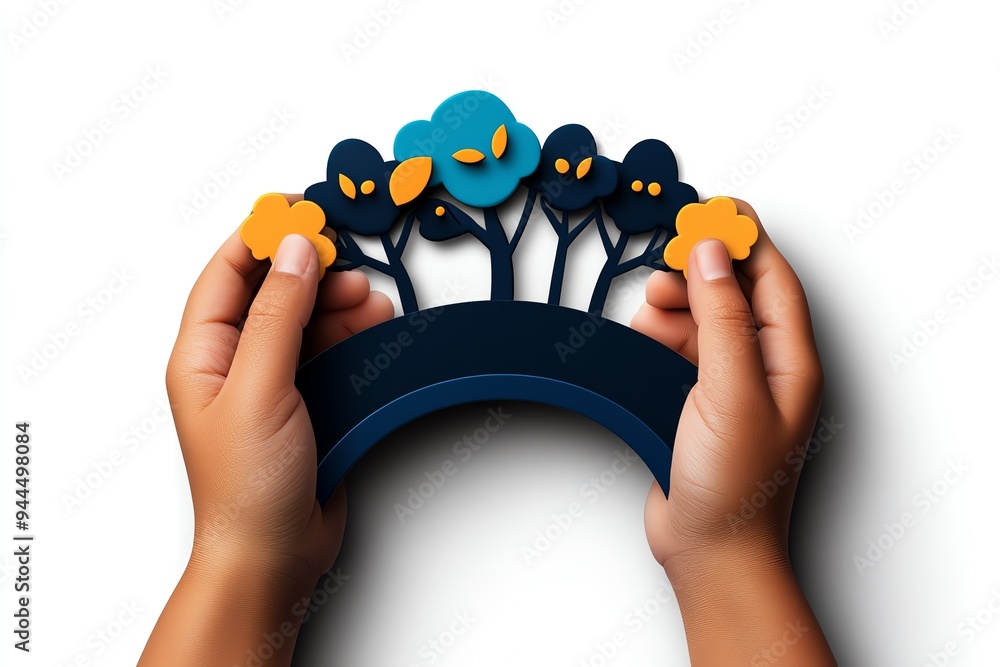 Charity as a bridge to a better future, depicted in a design that shows ...