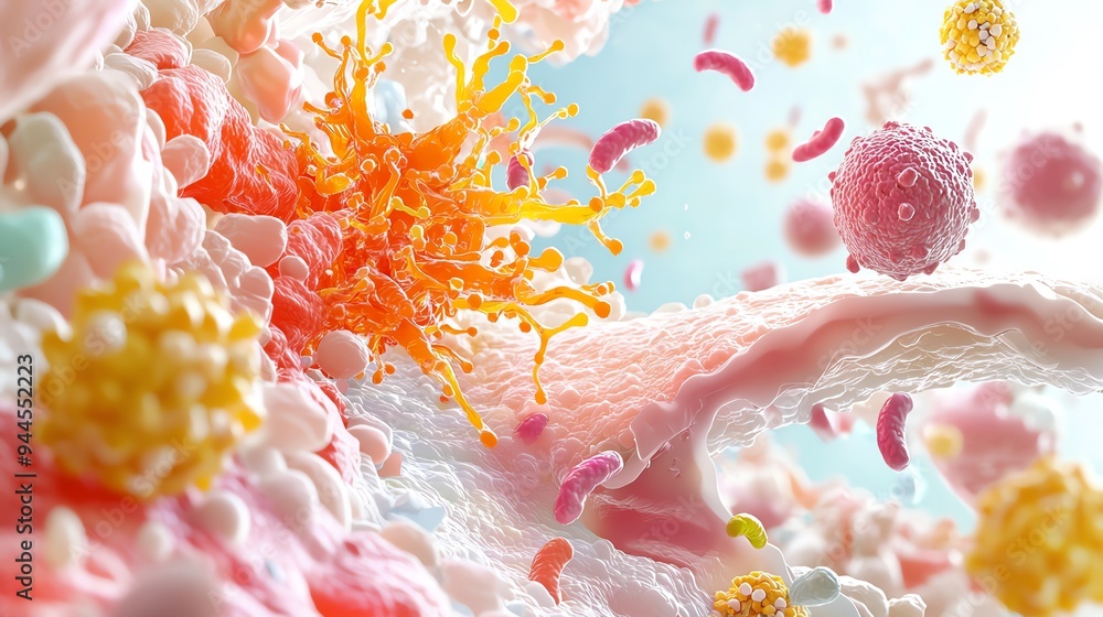 A visual representation of the process of inflammation in IBD, with ...