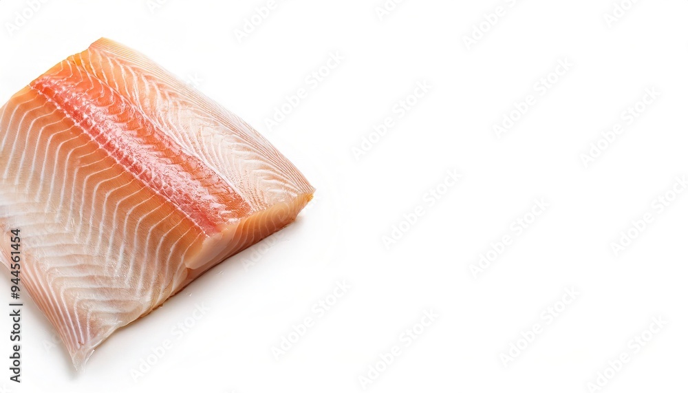 Fresh raw sea fish fillet from side of fish, with no bones. High in ...