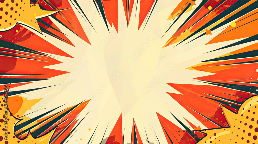 Comic-inspired template featuring a prominent textbox in the bottom ...