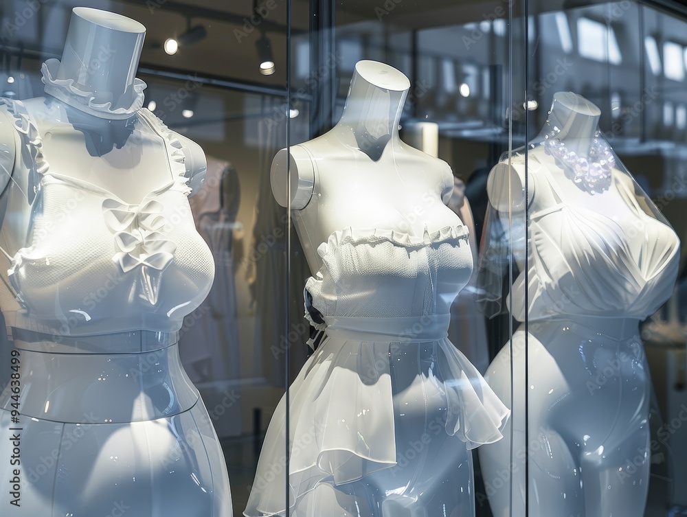 inclusive mannequins in a window shop representing different body ...