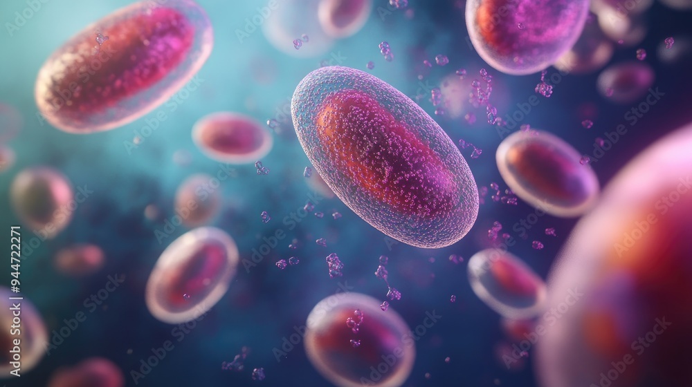 Abstract medical background featuring chlamydia bacteria observed ...