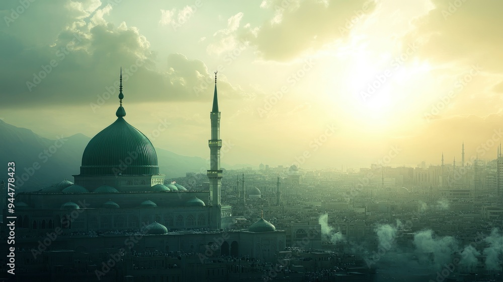 make me a background about the birthday of the prophet muhammad 4k ...