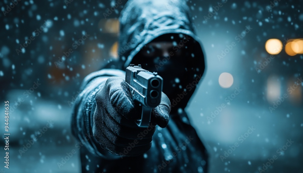 Cybersecurity Guardian: Abstract Representation of Black-Clad Hacker ...