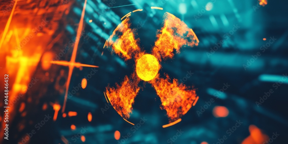 radiation detectors monitoring radioactive decay, with alpha, beta, and ...