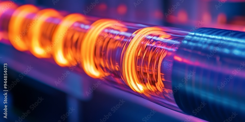heat transfer through a metal rod, with infrared imaging showing ...