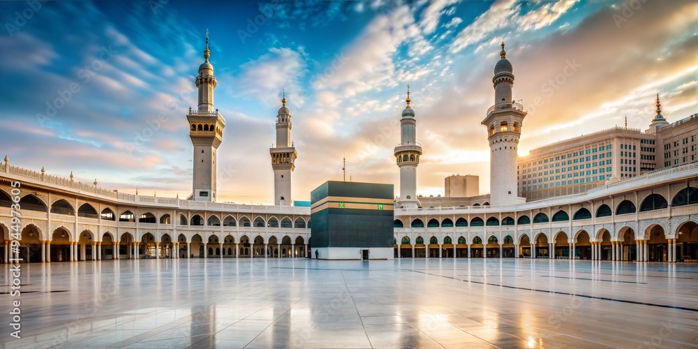 Mosque of the Month A Glimpse into the Grand Mosque of Mecca Silhouette ...