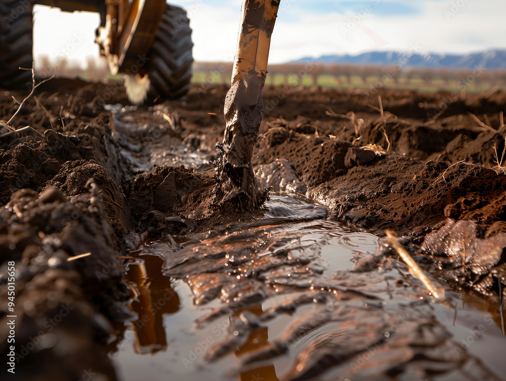 Soil and its regeneration concept. Soil reclamation. Close-up of rich ...