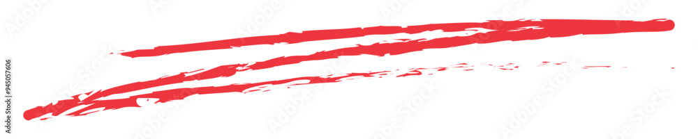 Grunge red strike underline elements. Hand drawn red pencil line and ...