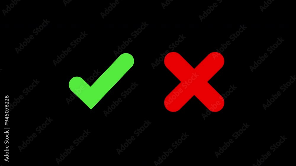 Tick and cross signs. False and true, right and wrong. Correct and ...