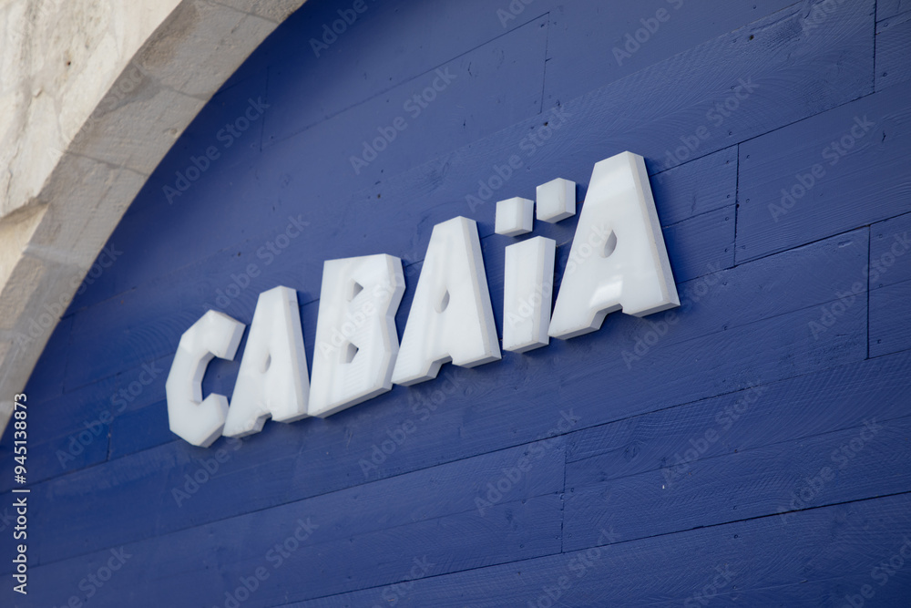 cabaïa shop logo sign and text brand bags store facade entrance of ...