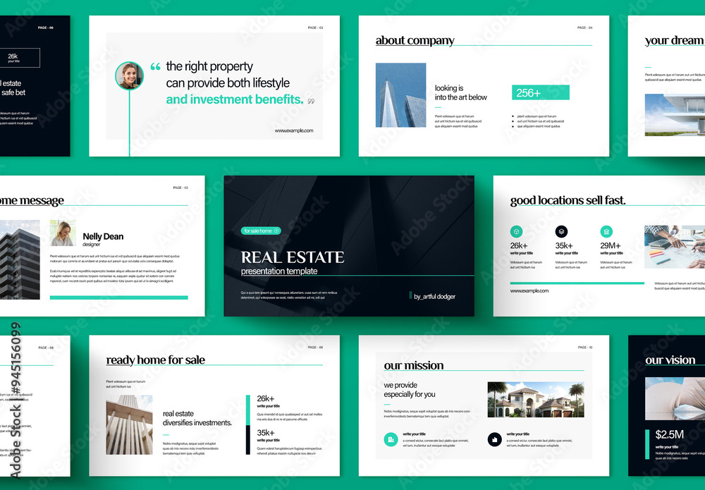 Real Estate Presentation Design Stock Template | Adobe Stock