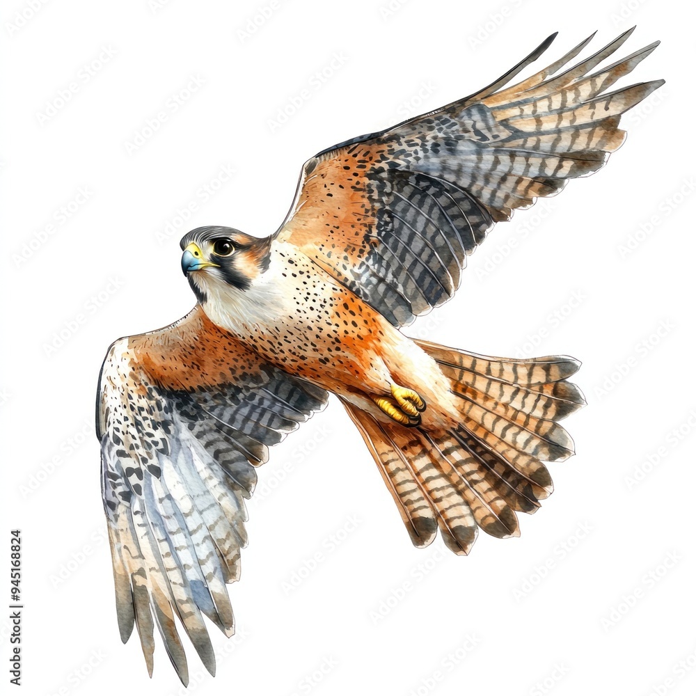 A realistic high-resolution photo of a swift falcon diving through the ...