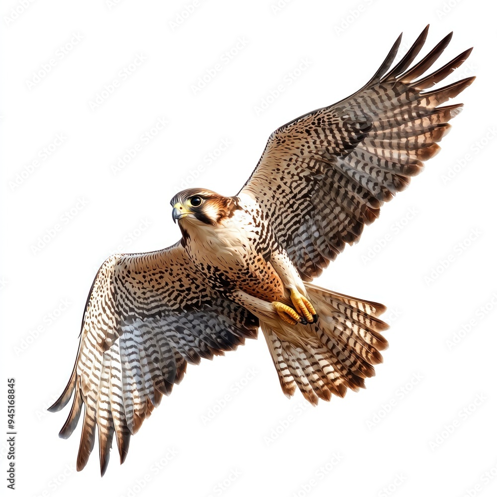 A realistic high-resolution photo of a swift falcon diving through the ...