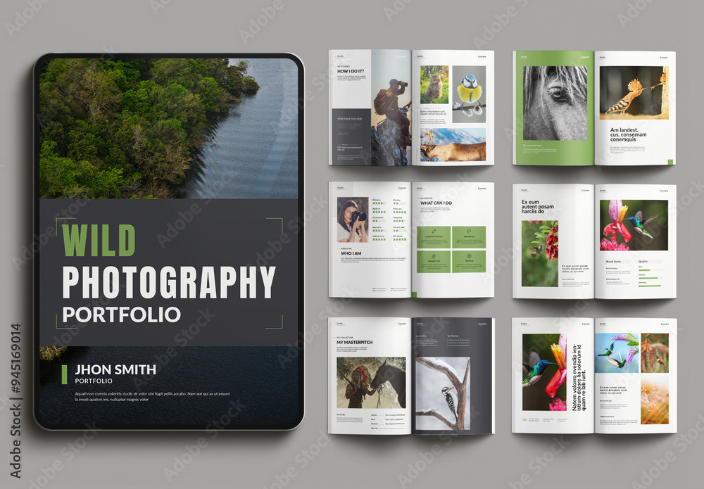Wild Photography Portfolio Stock Template | Adobe Stock