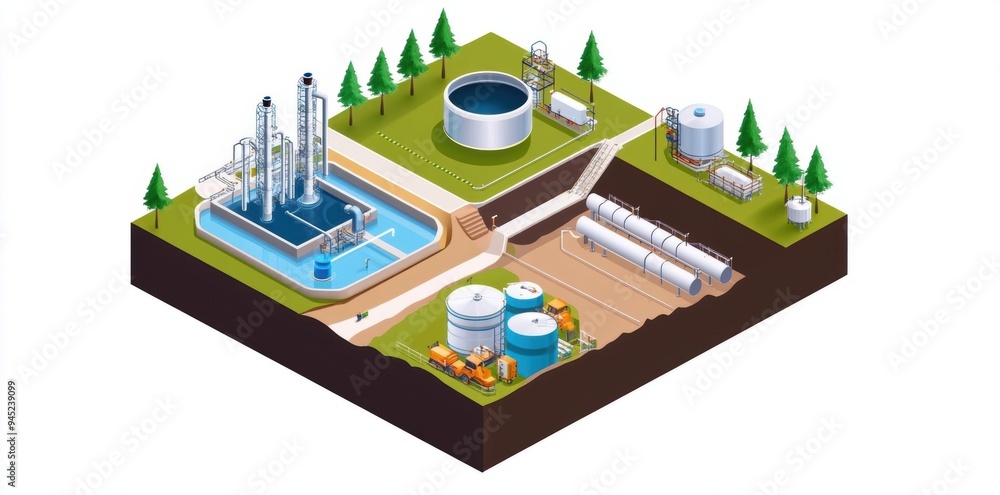A detailed diagram illustrating a methane gas leak within a biogas ...