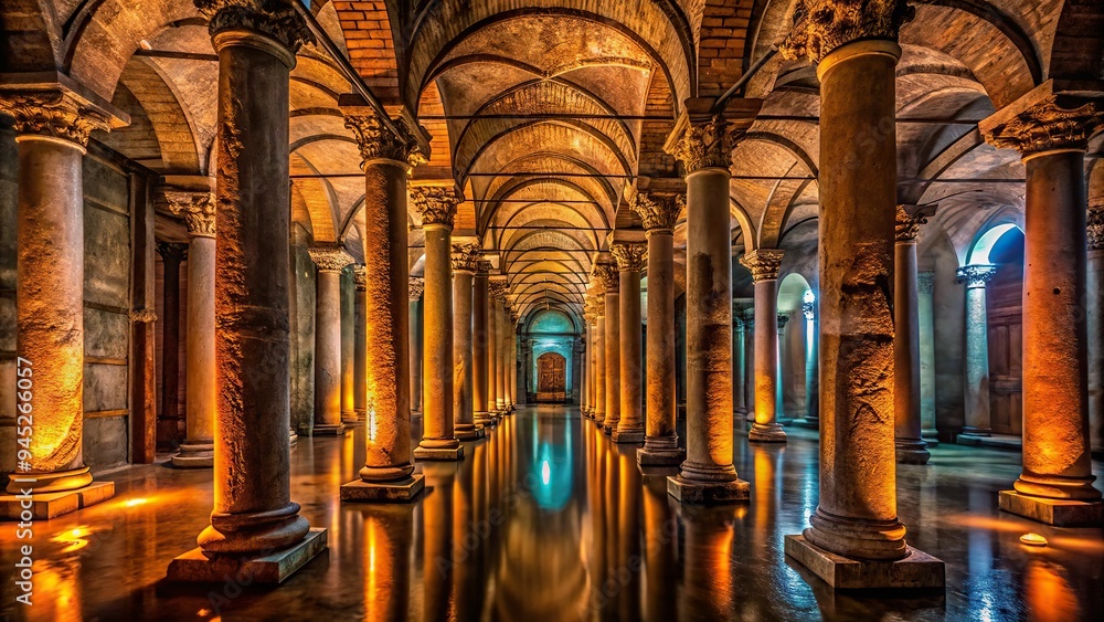 5. Ornate bronze doors of the Basilica Cistern, surrounded by ancient ...