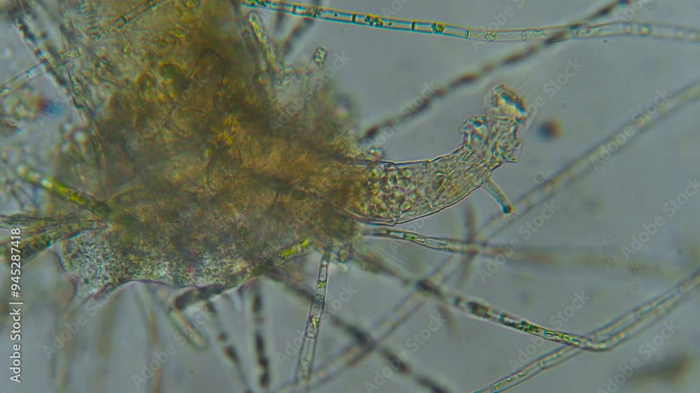 Research Scientists Unicellular Organisms. Soil Microorganisms Under ...