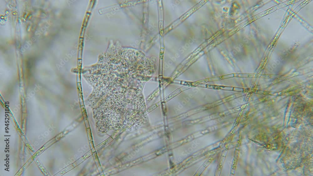Research Scientists Unicellular Organisms. Soil Microorganisms Under ...