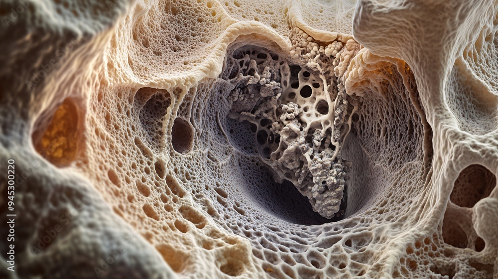 A cross-sectional image of a bone cell, highlighting the osteocyte ...
