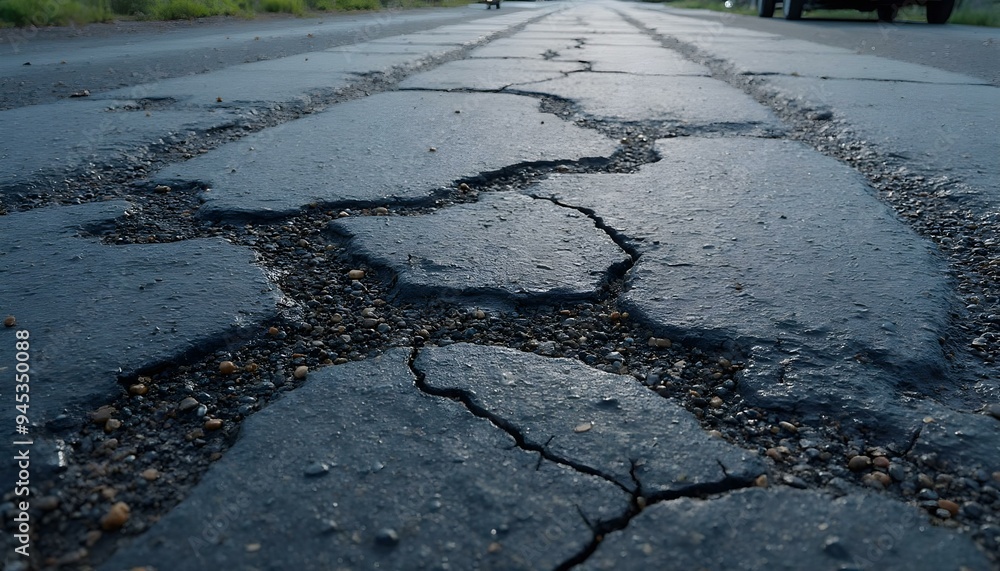 Asphalt texture with visible cracks and irregularities, ideal for ...