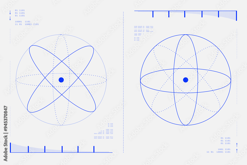 Poster Atomic models and electron orbitals, visualizing structures and ...