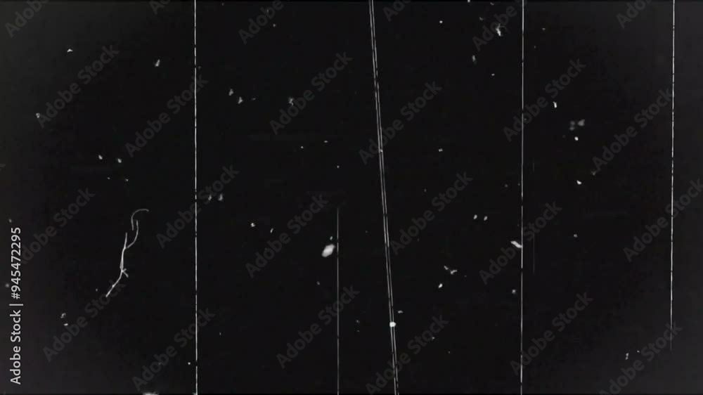 Vintage looping film strip background. 4K reel clutter old tv grain ...