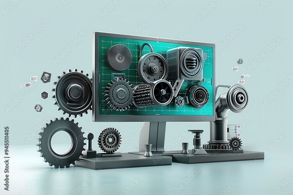 3D product visualization 3D industrial product design with CAD/CAM ...