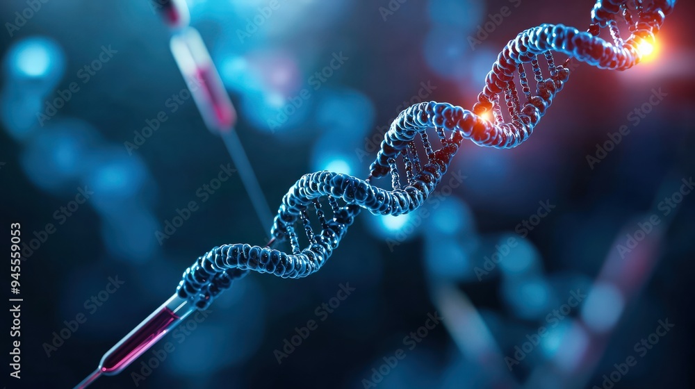 Genetic testing kit being used at home, with instructions for ...