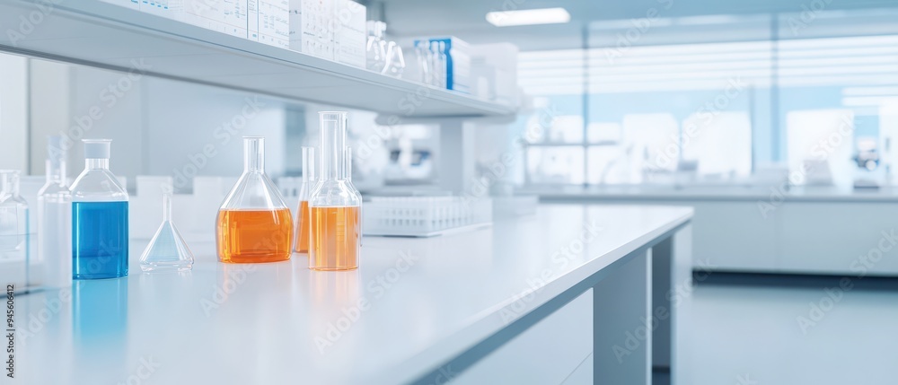 Modern hospital laboratory filled with advanced scientific tools and ...