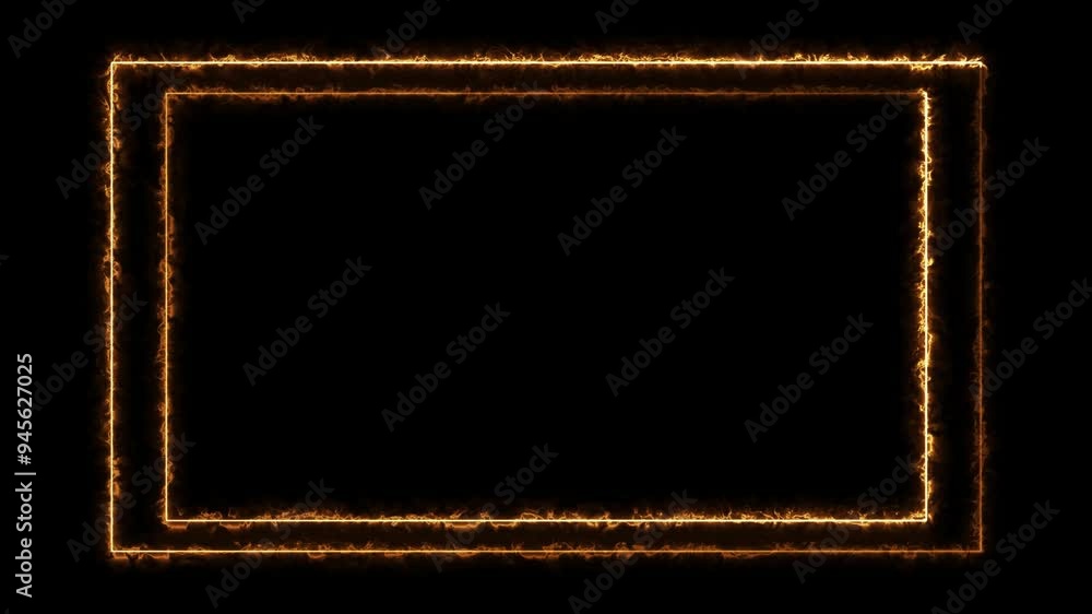 Rectangular Fire effect Animation. Fire Flame Gradually Appearing in A ...