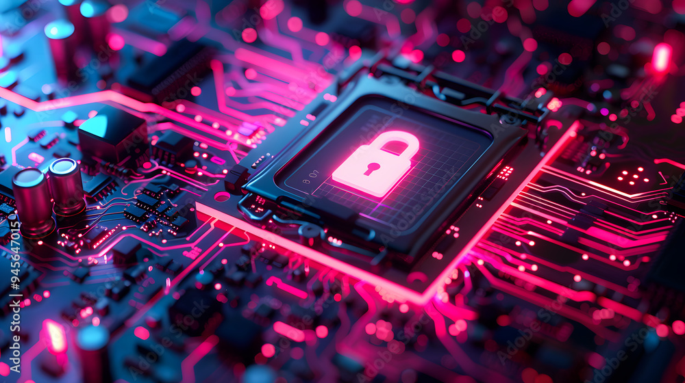 Cybersecurity Service Concept Of Motherboard And Safety Authentication Network Or Ai Regulation