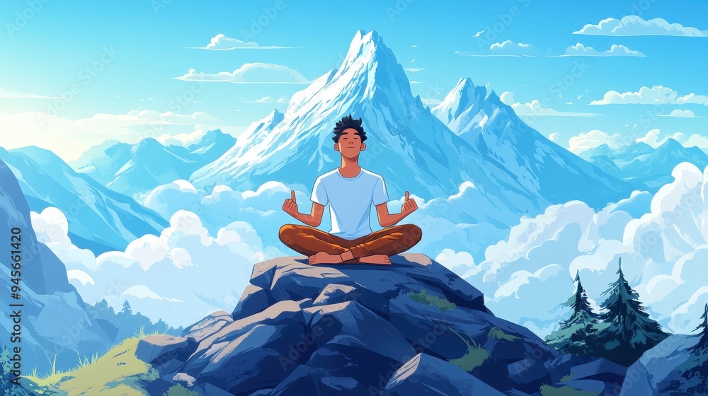 Finding Zen: Gen Z Man Embracing Mindfulness and Digital Detox Through ...