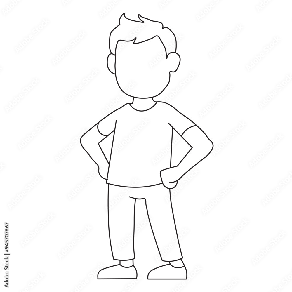 child. boy in a shirt. character of person. draw a Young Man very easy ...